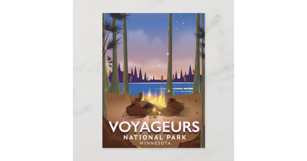 Voyageurs National Park Minnesota travel poster Postcard | Zazzle