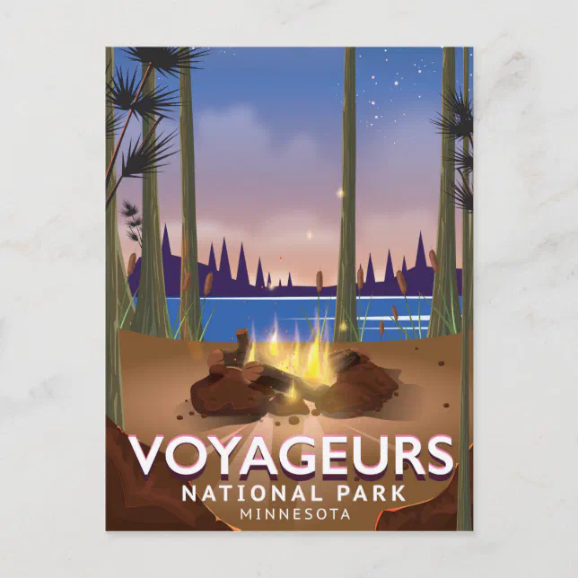 Voyageurs National Park Minnesota travel poster Postcard | Zazzle