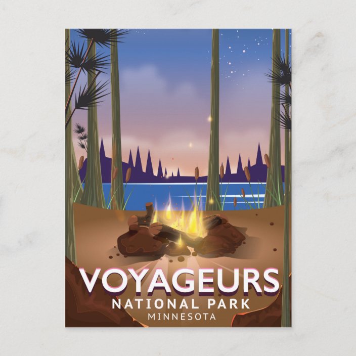 Voyageurs National Park Minnesota travel poster Postcard | Zazzle.com
