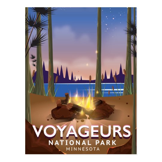 Voyageurs National Park Minnesota travel poster Postcard | Zazzle.com