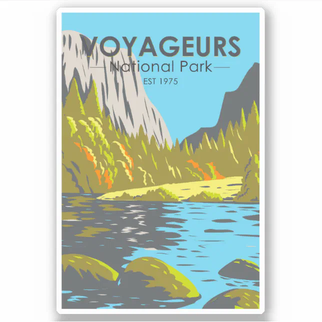 Voyageurs National Park Minnesota Vintage Sticker | Zazzle
