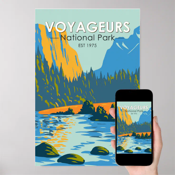 Voyageurs National Park Vintage Poster | Zazzle