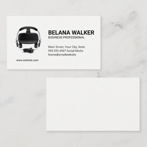 VR Headset | Tech Business Card | Zazzle