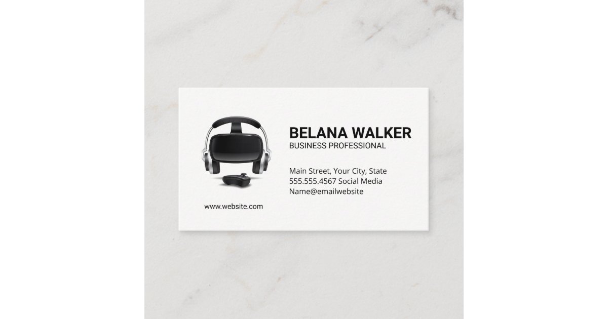 VR Headset | Tech Business Card | Zazzle