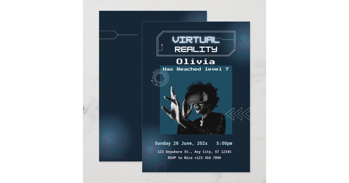 VR Virtual Reality Birthday Party Invitation | Zazzle