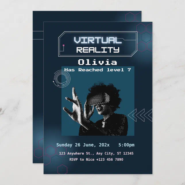 VR Virtual Reality Birthday Party Invitation | Zazzle