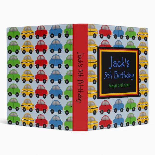 Vroom Vroom Race Car Photo Scrapbook BInder | Zazzle