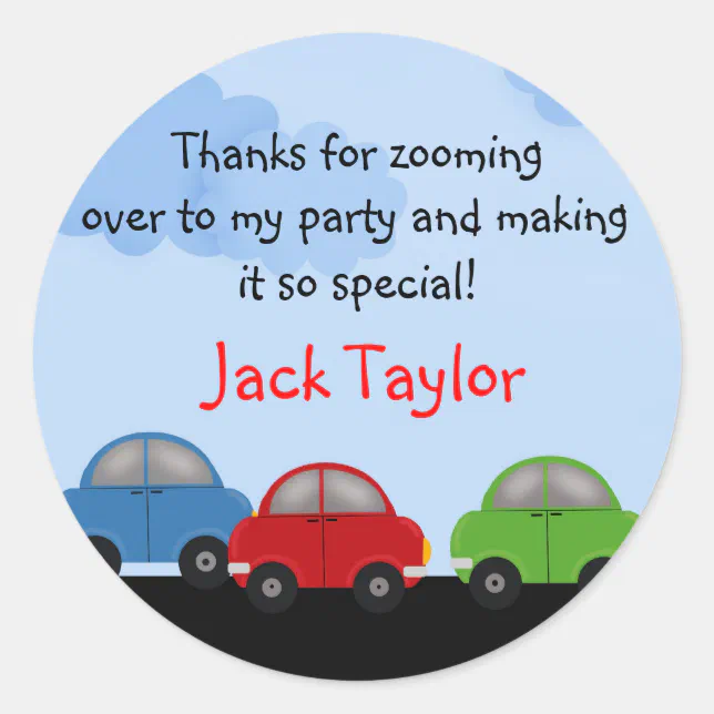 Vroom Vroom Race Car stickers | Zazzle