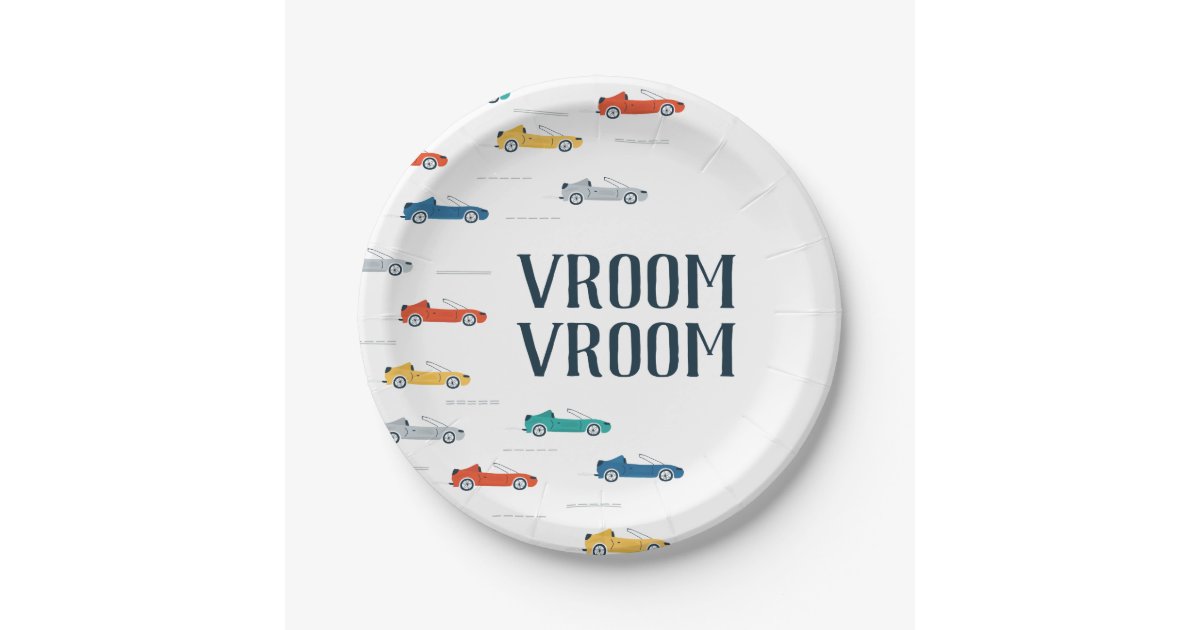 Vroom Vroom Transportation Paper Plates | Zazzle