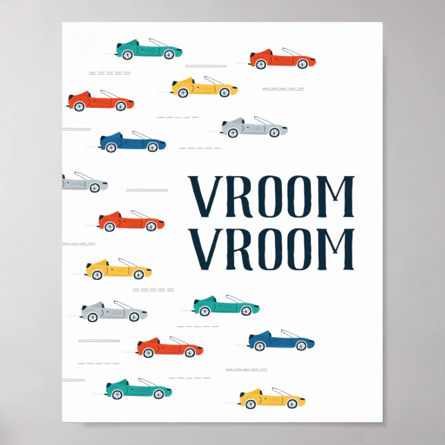 Vroom Vroom Transportation Poster | Zazzle