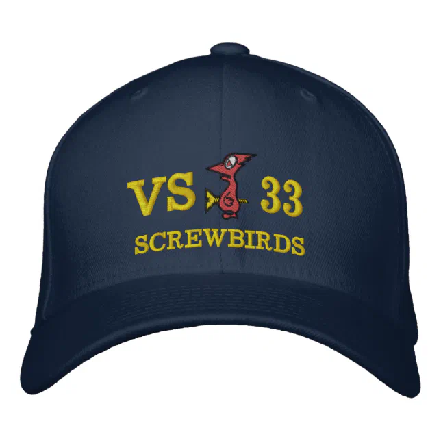 VS-33 SCREWBIRDS WESTPAC 1988-1989 USS NIMITZ EMBROIDERED BASEBALL CAP ...