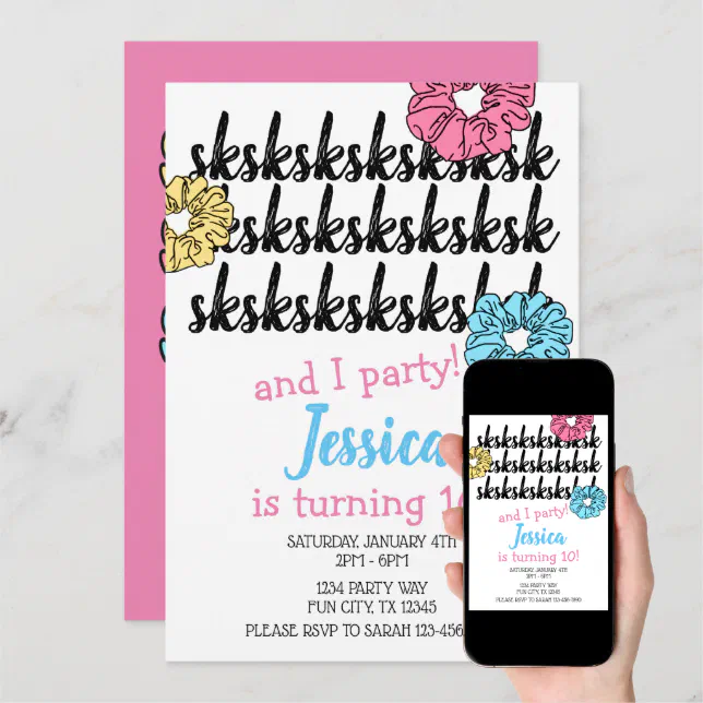 VSCO Girl Birthday Party Invitation | Zazzle