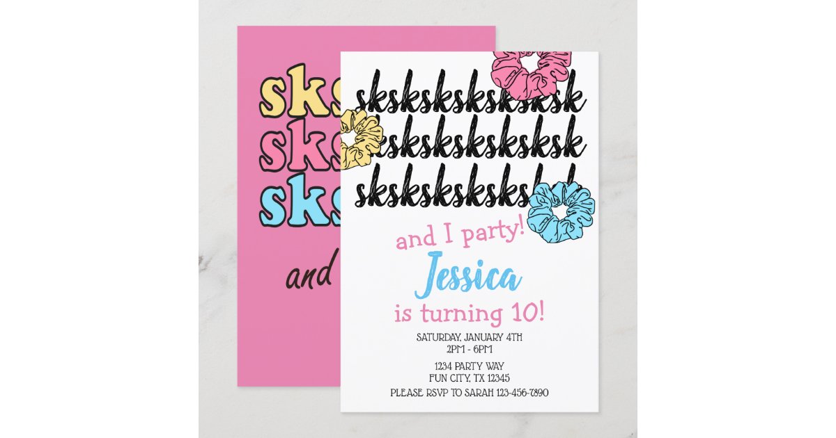 VSCO Girl Birthday Party Invitation | Zazzle