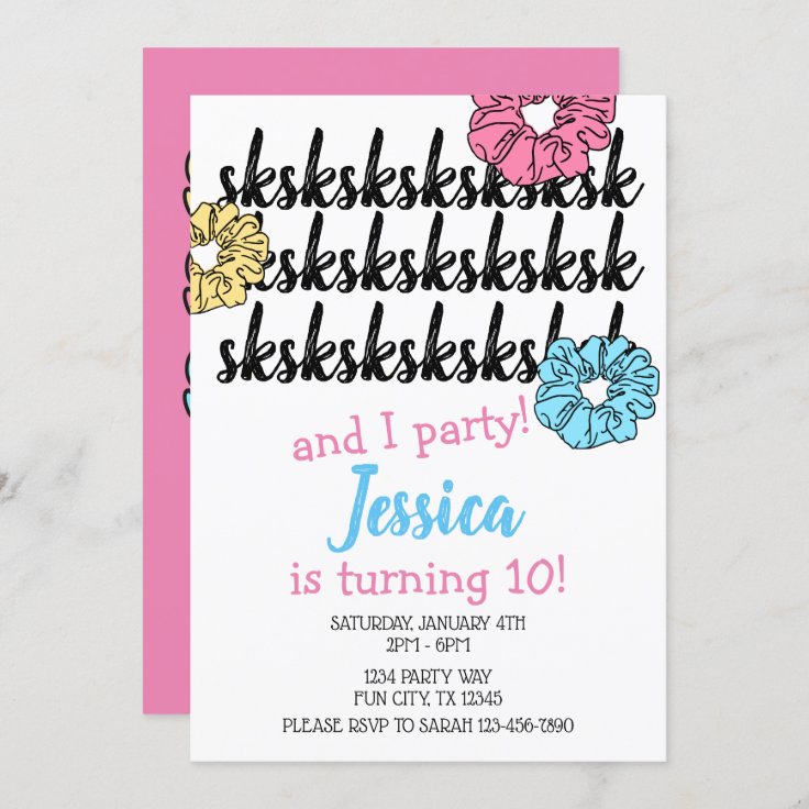 VSCO Girl Birthday Party Invitation | Zazzle
