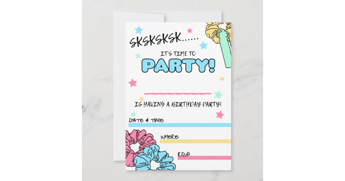 VSCO Girl Birthday Party Invitations | Zazzle