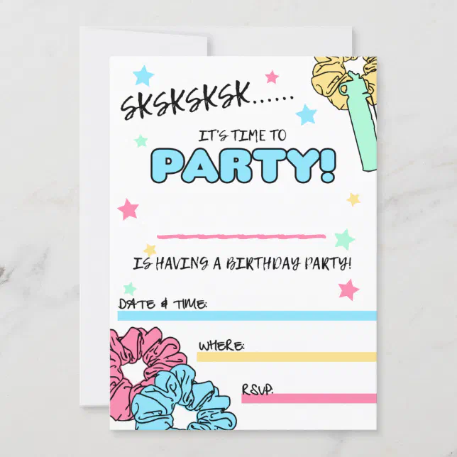 VSCO Girl Birthday Party Invitations | Zazzle