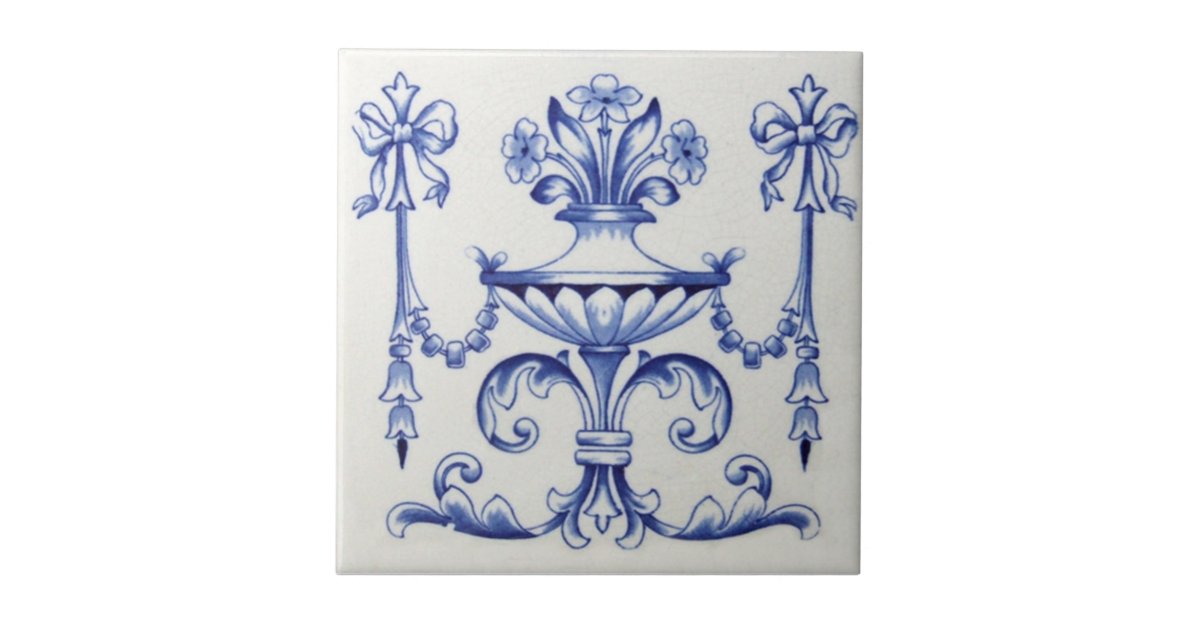 VT0041 Reproduction Antique Transferware Ceramic Tile | Zazzle
