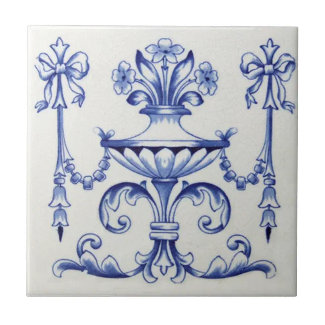 VT0041 Reproduction Antique Transferware Ceramic Tile | Zazzle