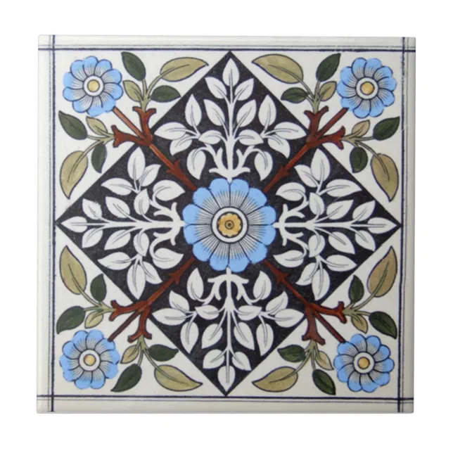 VT0042 Reproduction Antique Transferware Ceramic Tile | Zazzle
