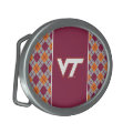 VT Virginia Tech Oval Belt Buckle | Zazzle