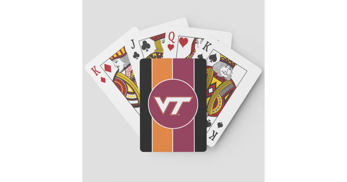 VT Virginia Tech Poker Cards | Zazzle