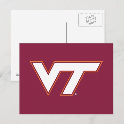 VT Virginia Tech Postcard | Zazzle