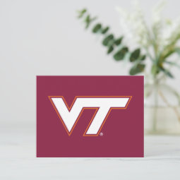 VT Virginia Tech Postcard | Zazzle
