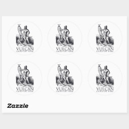 Vulcan Classic Round Sticker | Zazzle