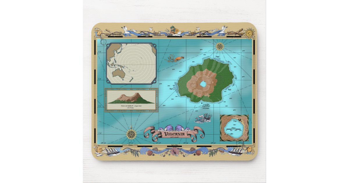 Vulcania Map Mouse Pad | Zazzle