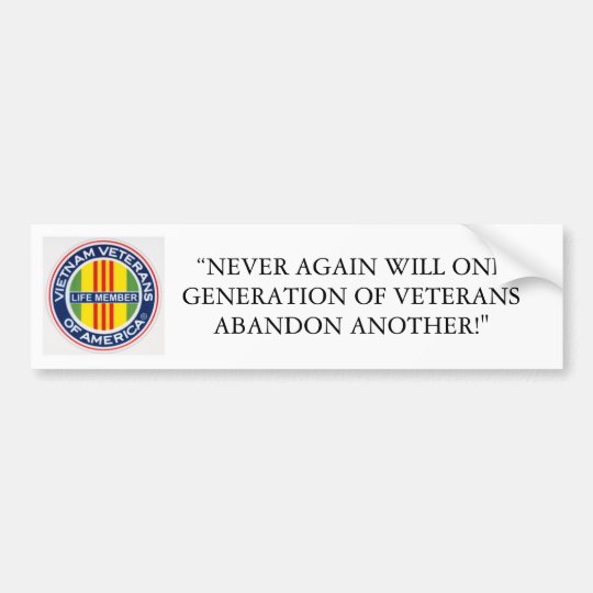 VVA Life Member Bumper Sticker | Zazzle.com