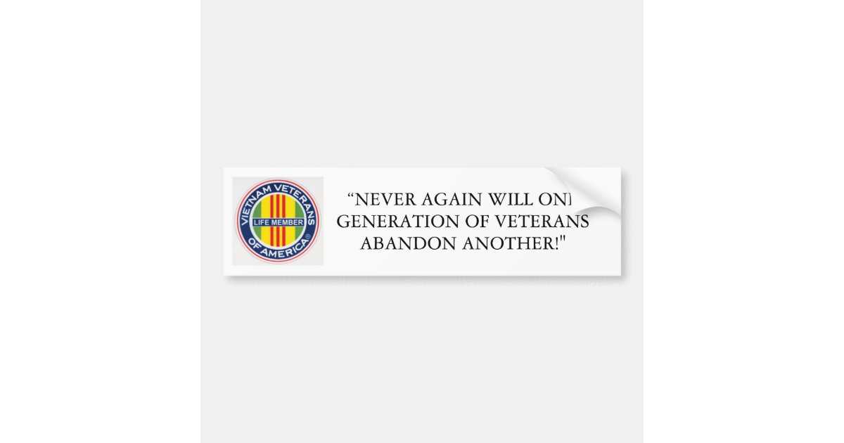 VVA Life Member Bumper Sticker | Zazzle