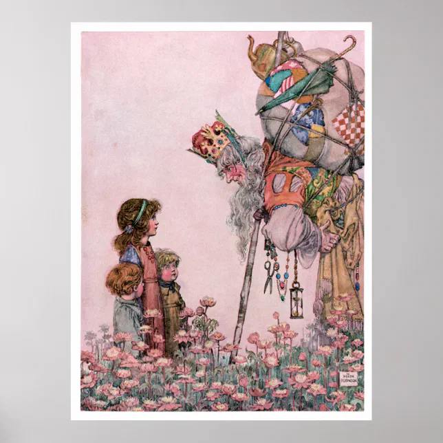 W Heath Robinson Illustration Bill the Minder Poster | Zazzle