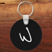 W letter - your own initial personalized keychain | Zazzle