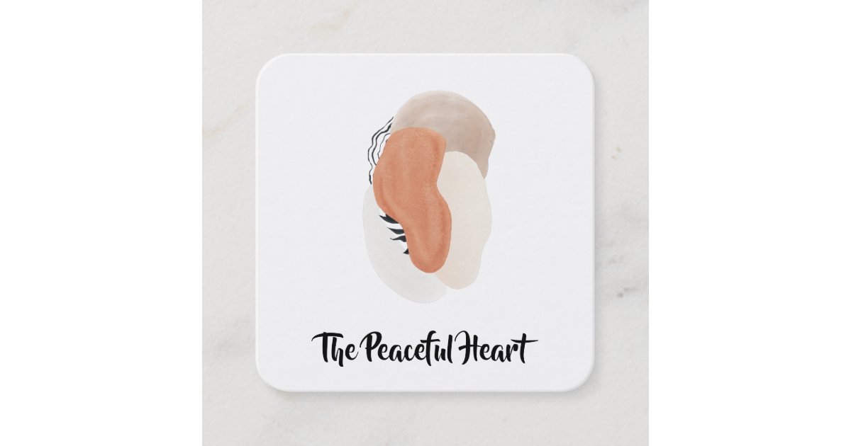 Wabi Sabi QR . Abstract Simple Minimal AR27 Square Business Card | Zazzle
