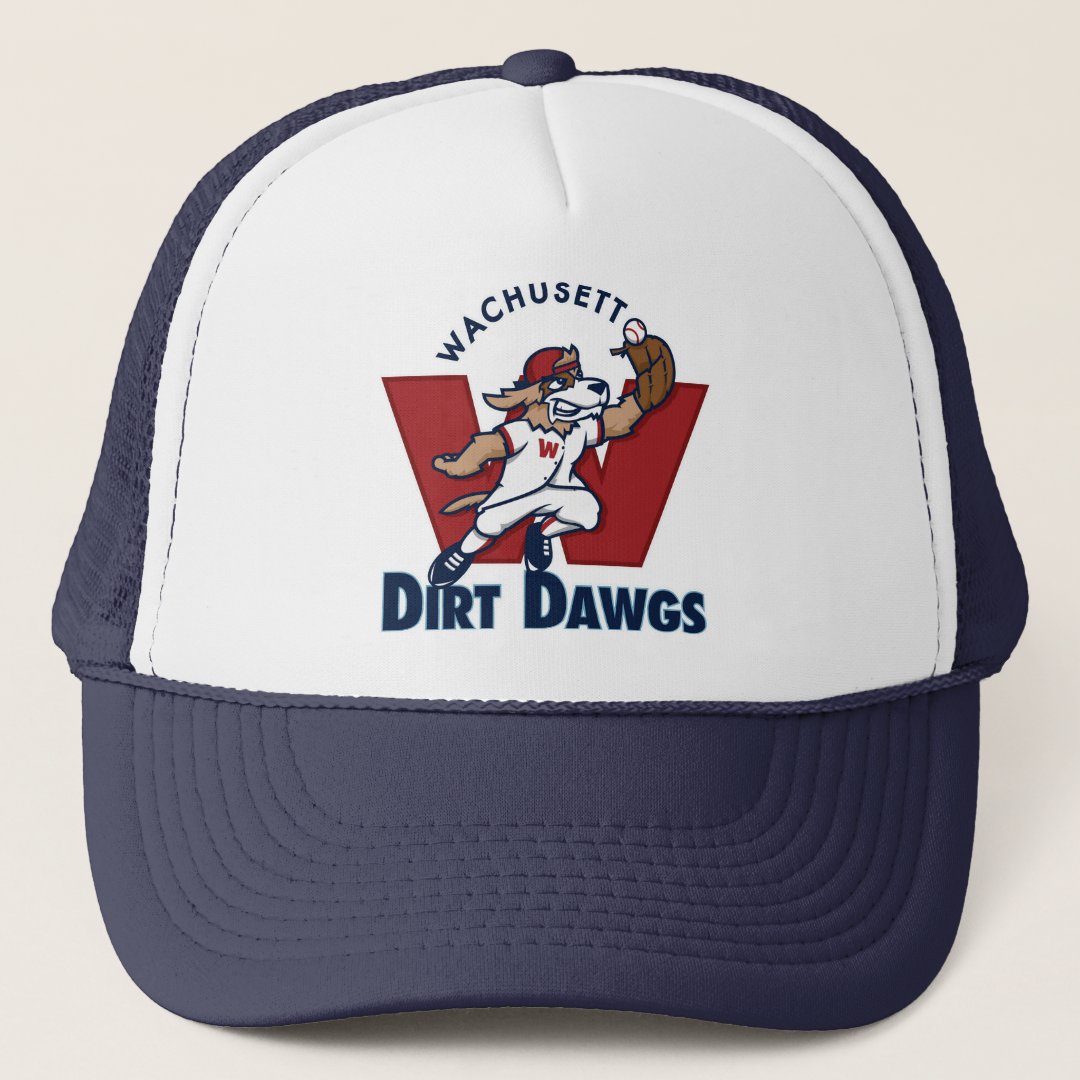 Wachusett Dirt Dawgs Collegiate Baseball Team Logo Trucker Hat | Zazzle