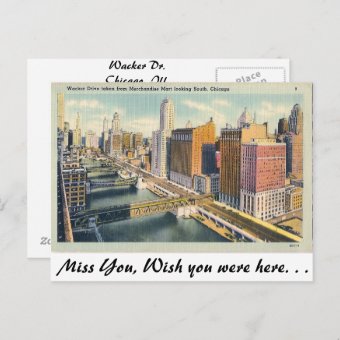 Wacker Drive, Chicago, Illinois Postcard | Zazzle