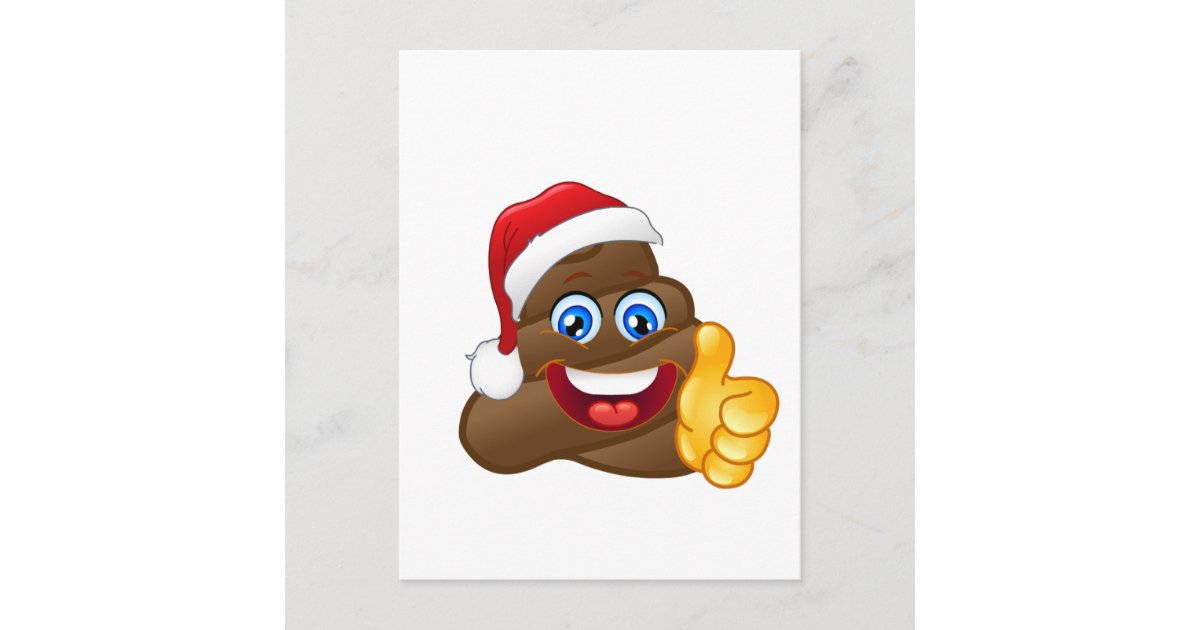 Wacky Brilliant Santa Poop Emoji Holiday Postcard | Zazzle.com