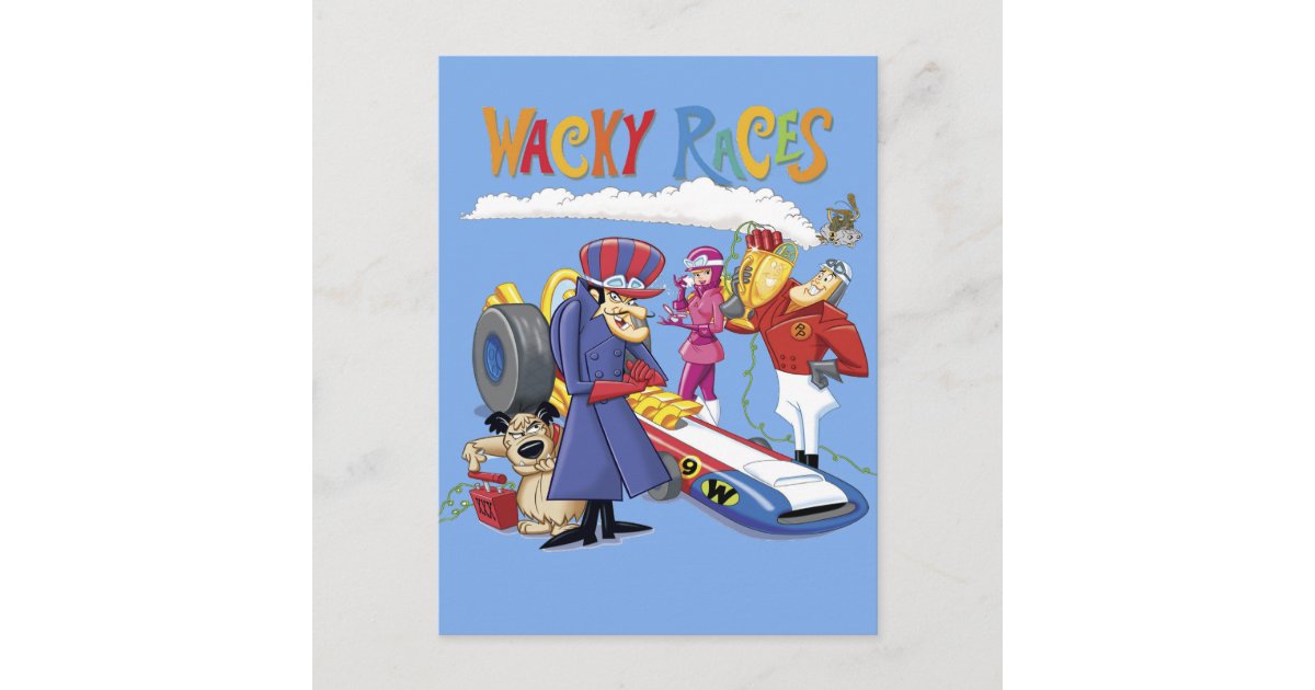 Wacky Races 60s 70s 90s 80s Cartoon Scifi Retro Postcard | Zazzle