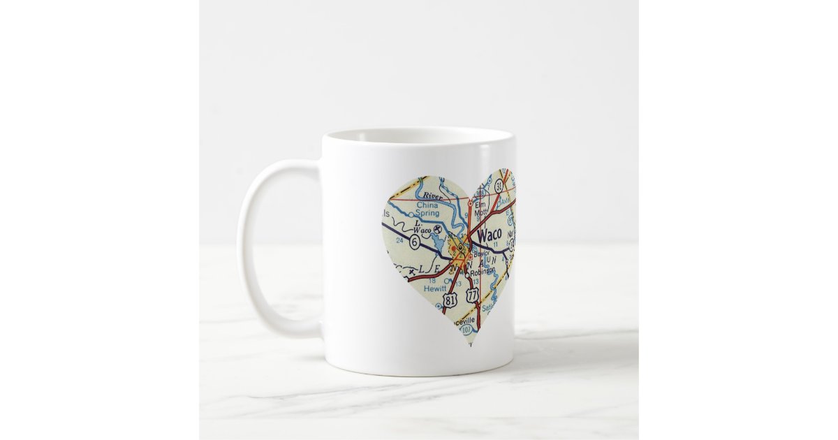 Waco 50's Map Coffee Mug | Zazzle
