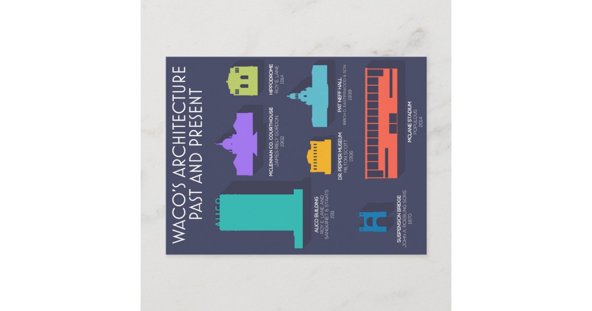 Waco Architecture Postcards | Zazzle