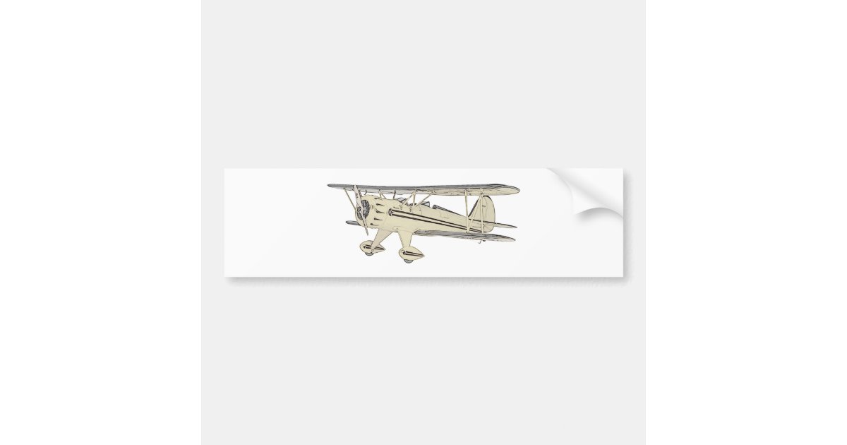 Waco Biplane Bumper Sticker | Zazzle