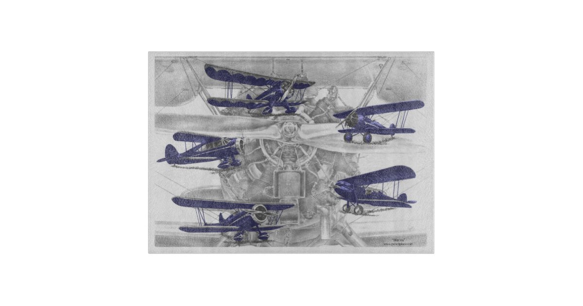 Waco Biplane Cutting Board | Zazzle