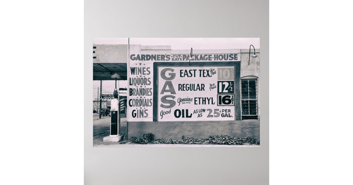 WACO GAS STATION 1939 POSTER | Zazzle