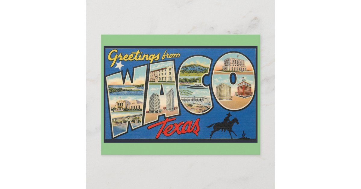 Waco Texas Vintage Travel Postcard | Zazzle
