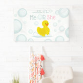 Waddle It Be Duck Gender Pink Blue Horizontal Banner | Zazzle