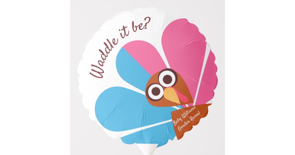 Waddle It Be Thanksgiving Baby Announcement Balloon | Zazzle