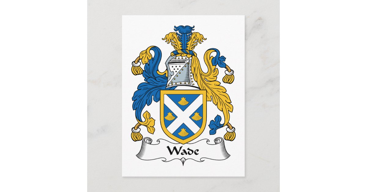 Wade Family Crest Postcard | Zazzle