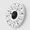 Wadokei Japanese Clock White Face Black Kanji | Zazzle