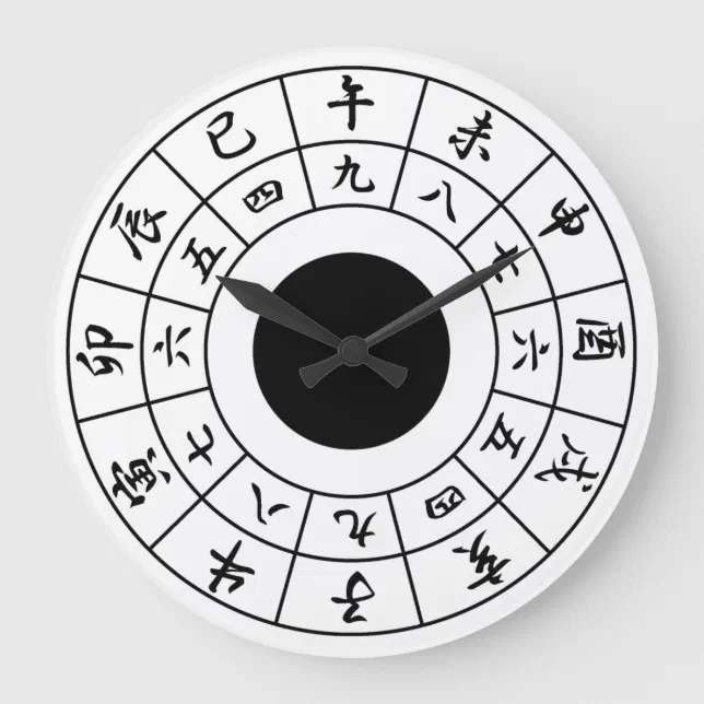 Wadokei Japanese Clock White Face Black Kanji | Zazzle