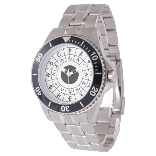 Wadokei Japanese Watch Black Kanji | Zazzle